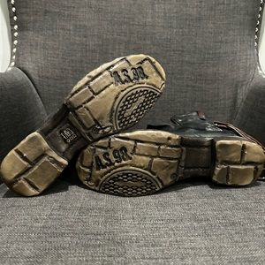 A.S.98 | Shoes | As98 Saint Metal Zip Black Leather Boots | Poshmark